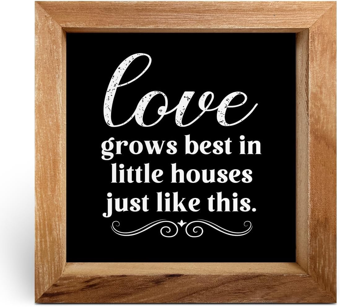 Inspirational Quotes Rustic Living Room Decor Wooden Framed Sign Living ...