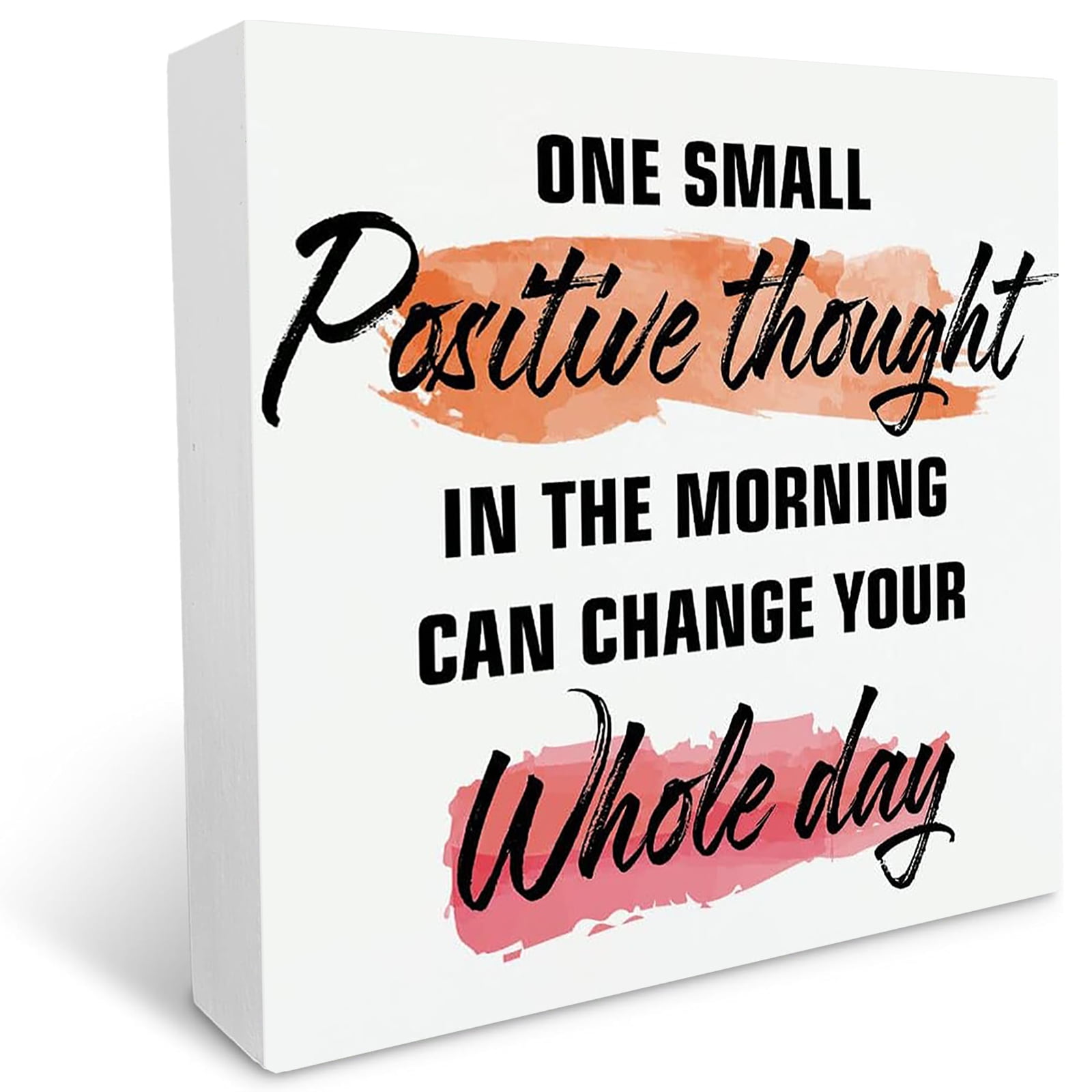 Inspirational Quotes Rustic Wooden Box Sign White Desk Decor Coworker ...