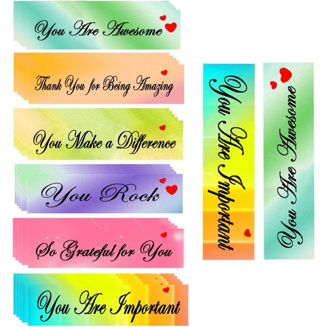 Inspirational Quotes Sensory Stickers 1×4inch Mood Calming Stickers ...