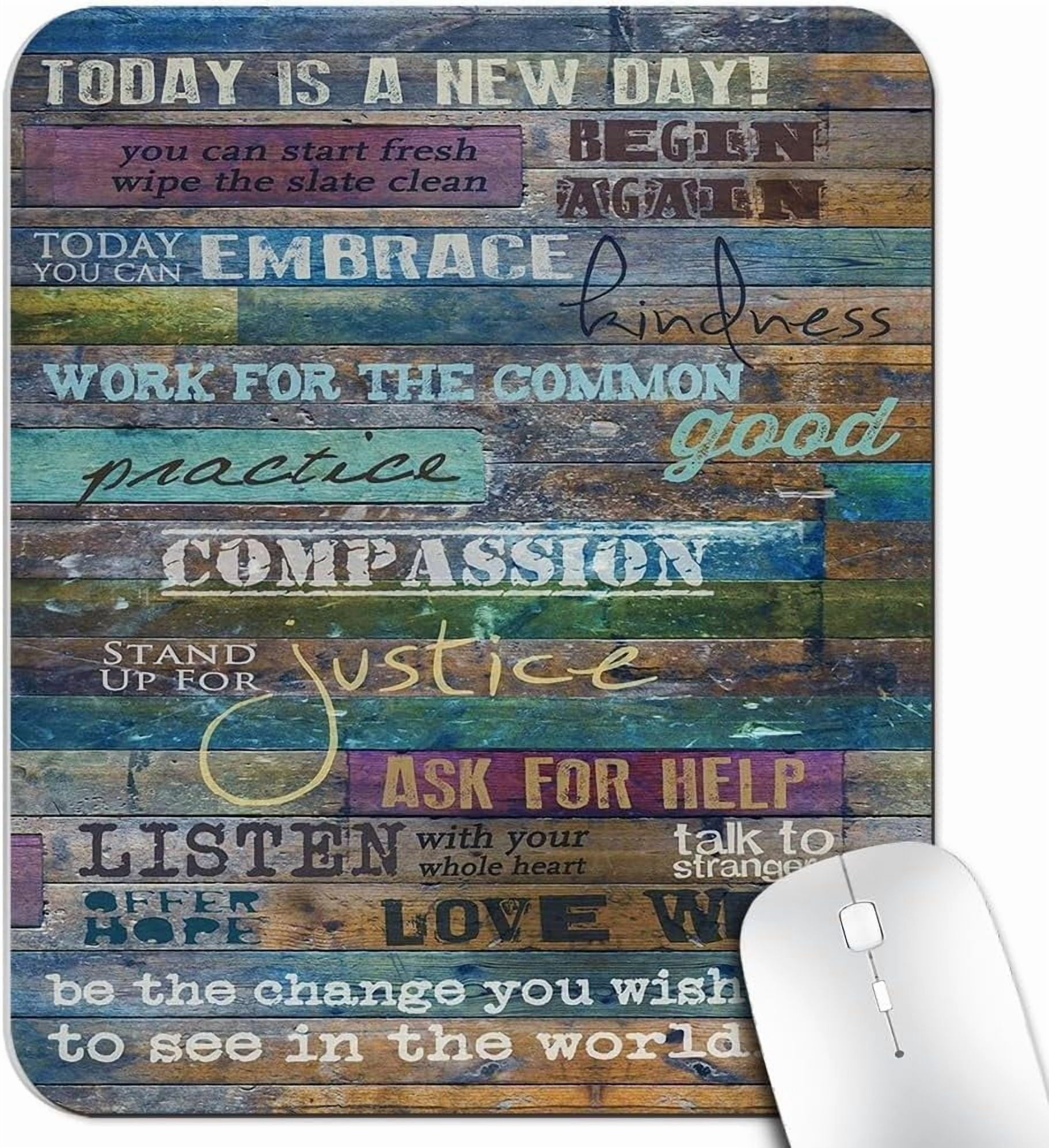 Inspirational Quotes Vintage Rustic Barn Wood Art Mouse Pad - Today is ...
