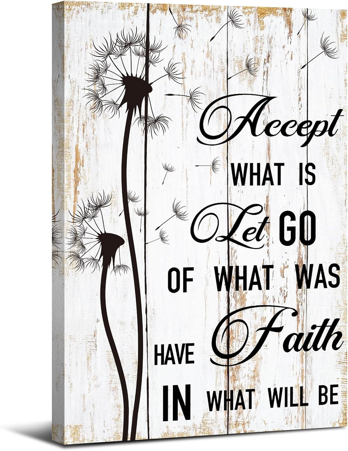 Inspirational Quotes Wall Art Accept What is Let Go Wall Decor ...