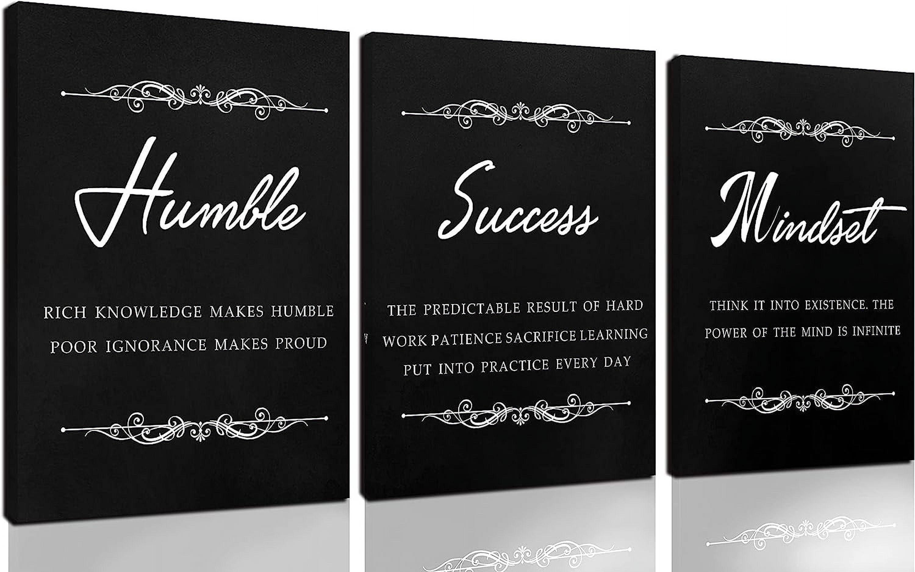 Inspirational Quotes Wall-Art For Bedroom - Black Art Wall Decor - 3 ...