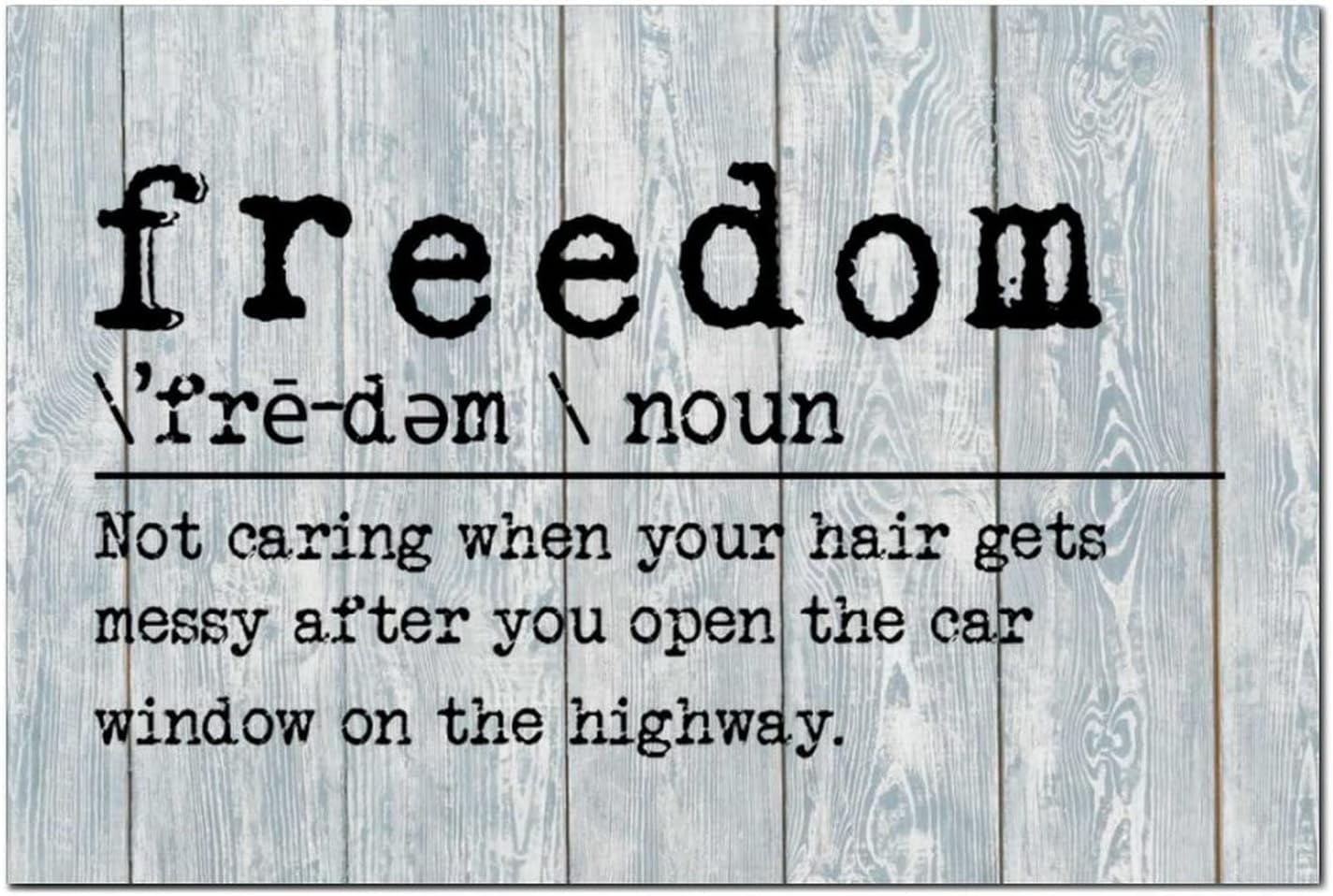 Inspirational Quotes Wall Art Freedom Definition Wooden Sign Shabby ...