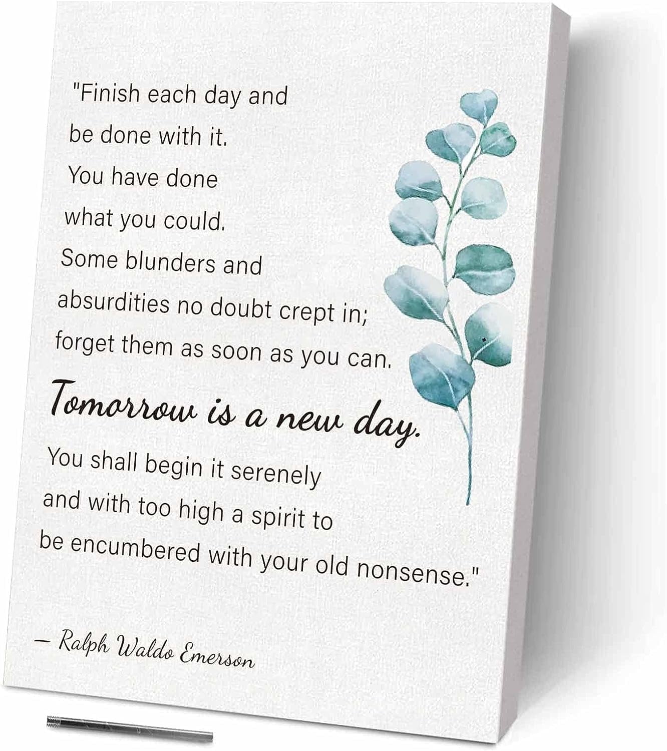 Inspirational Quotes Wall Art for a Fresh Start - Finish Each Day Quote ...