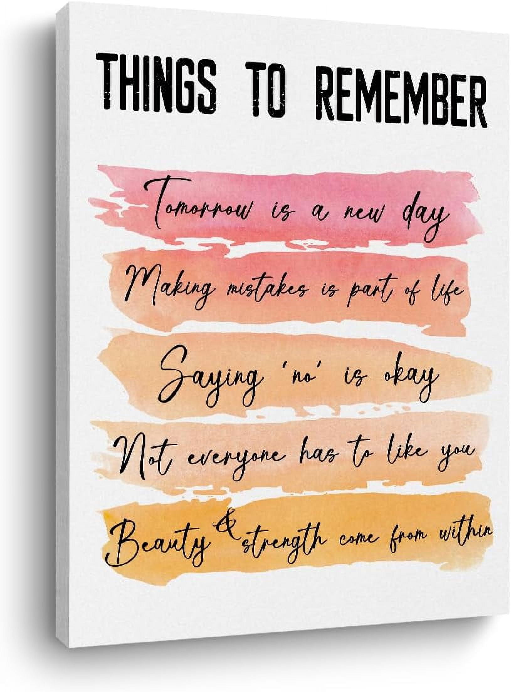 Inspirational Quotes Wall Decor Canvas Wall Art Framed Poster for Home ...