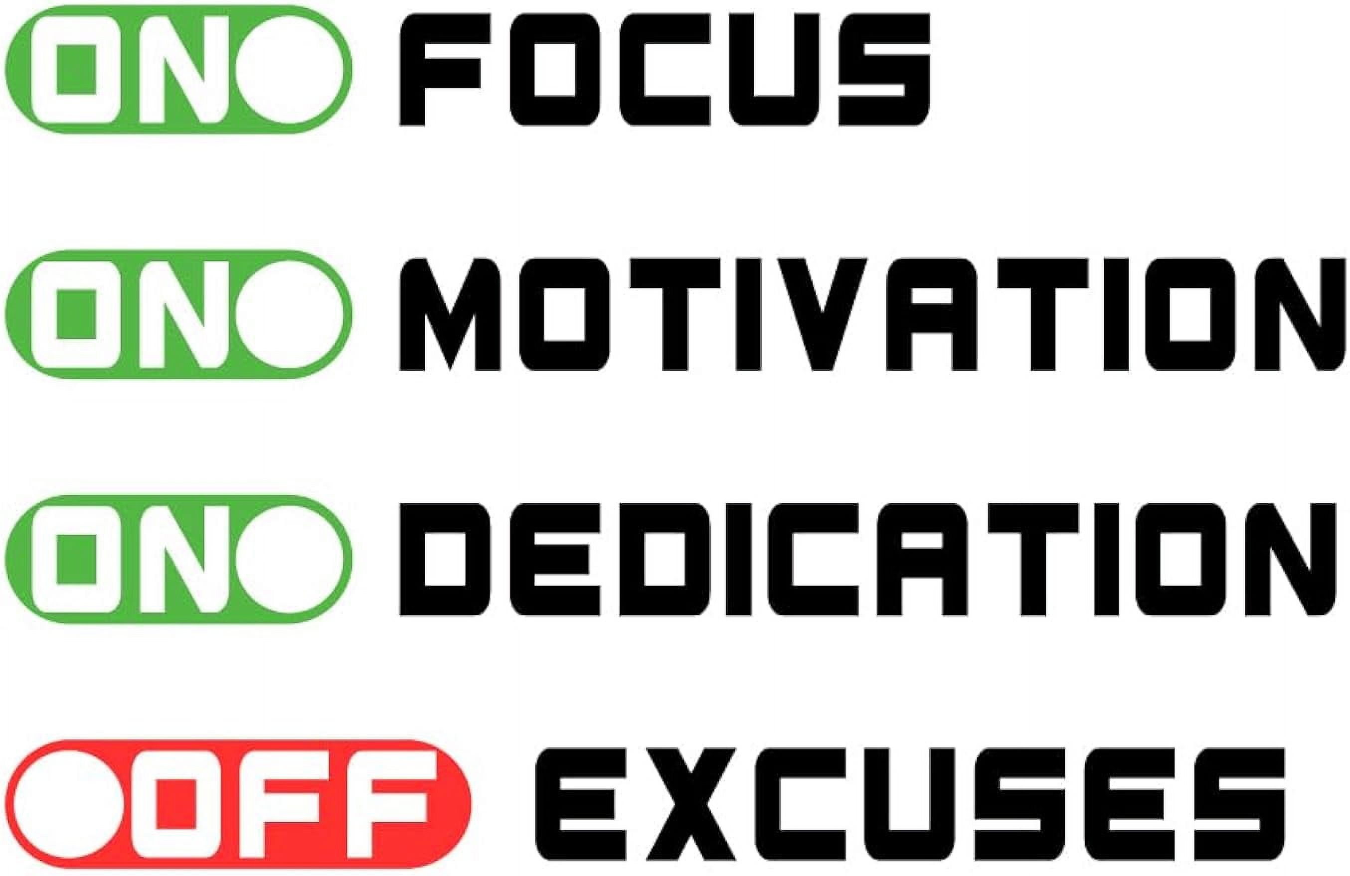 Inspirational Quotes Wall Sticker On Off Wall Decals Focus Motivation ...