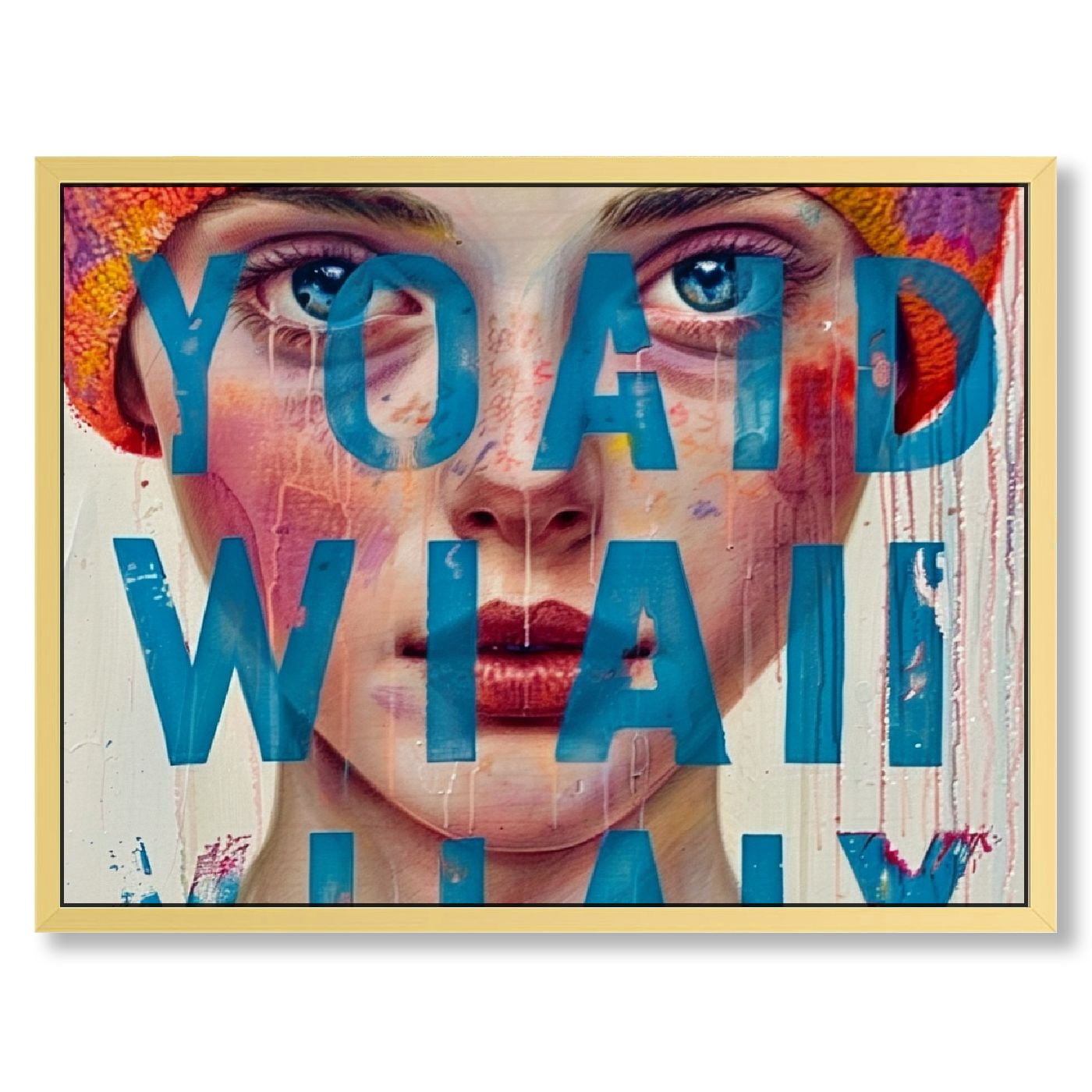 Inspirational Quotes Watercolor Splash Decor Canvas Wall Art Painting ...