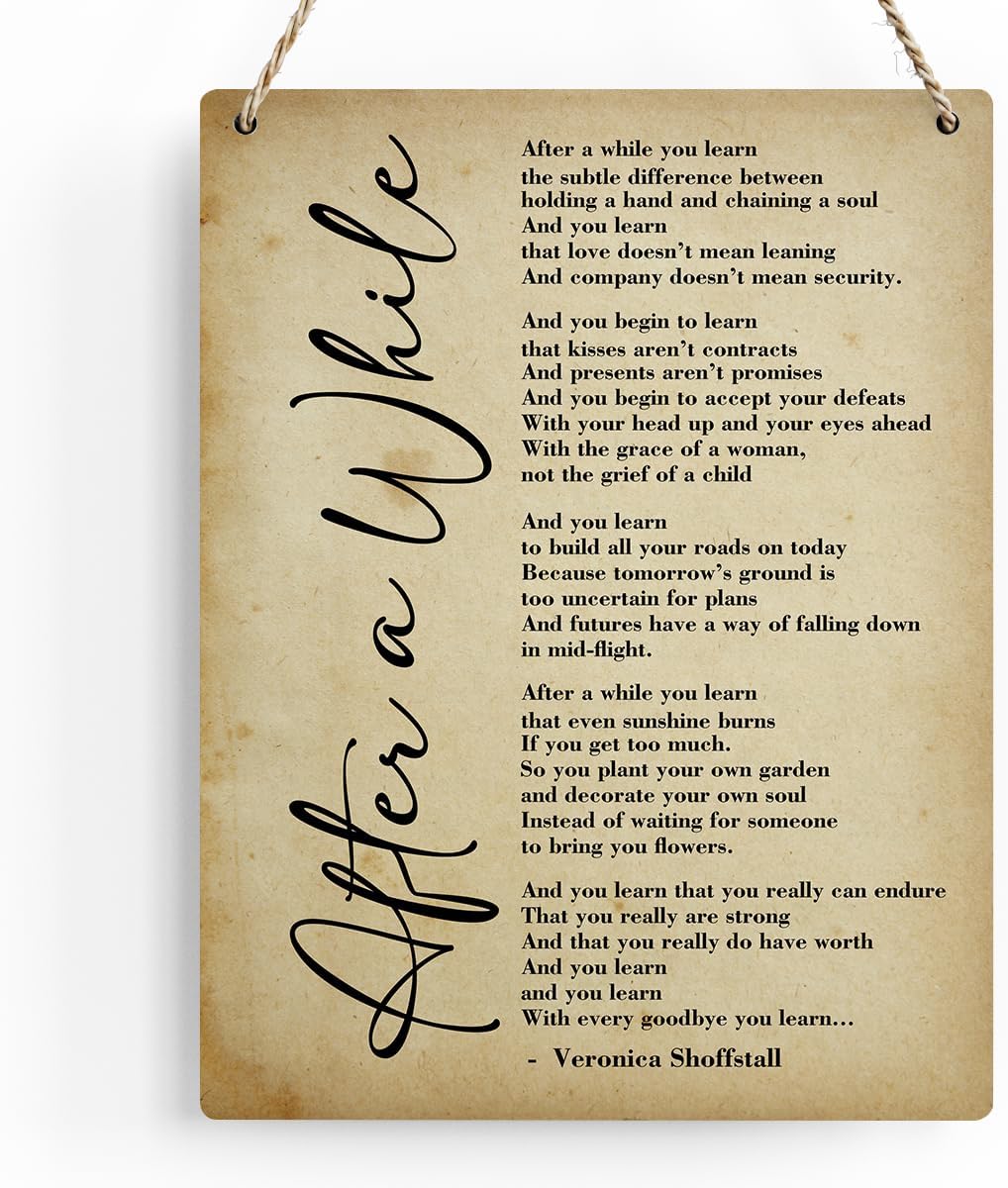 Inspirational Quotes Wood Sign Wall Decor Art, Motivational Veronica ...