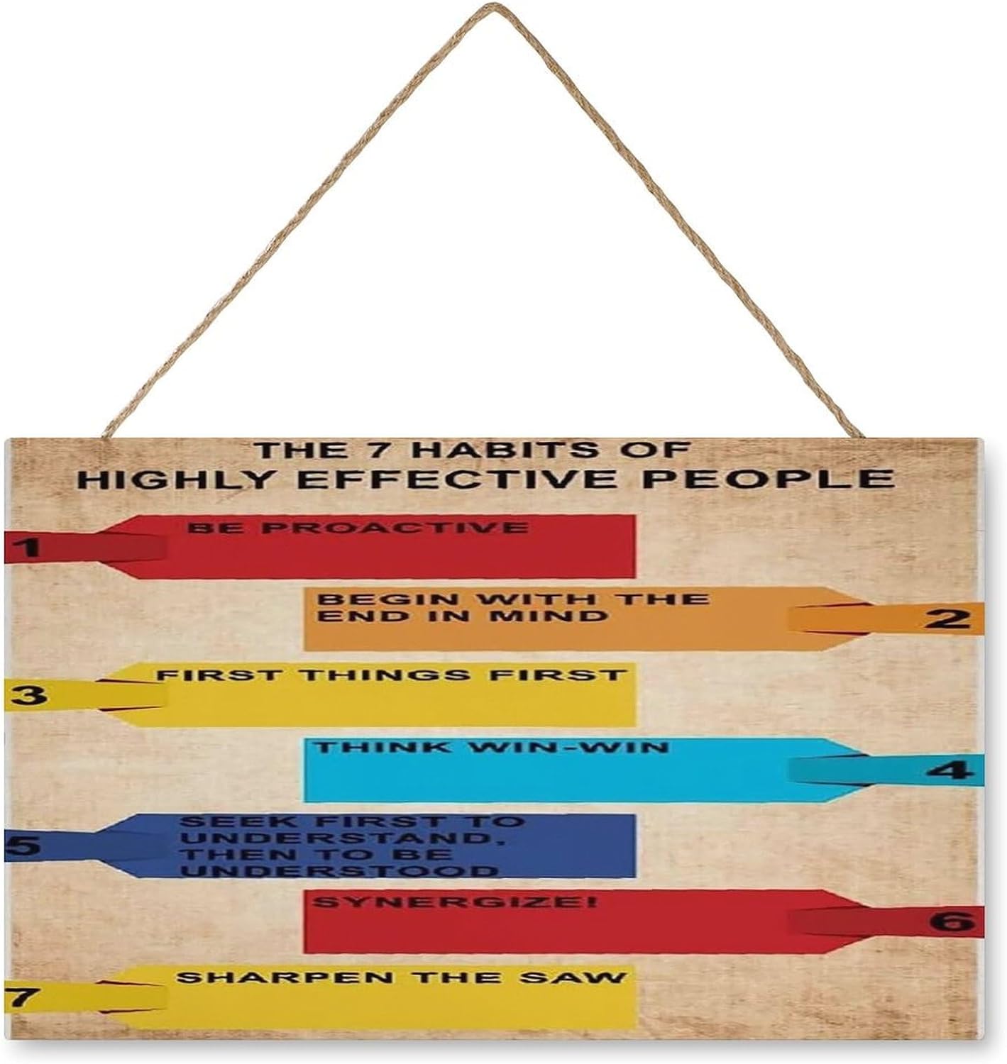 Inspirational Quotes Wood Signs The 7 Habits Of Highly Effective People ...