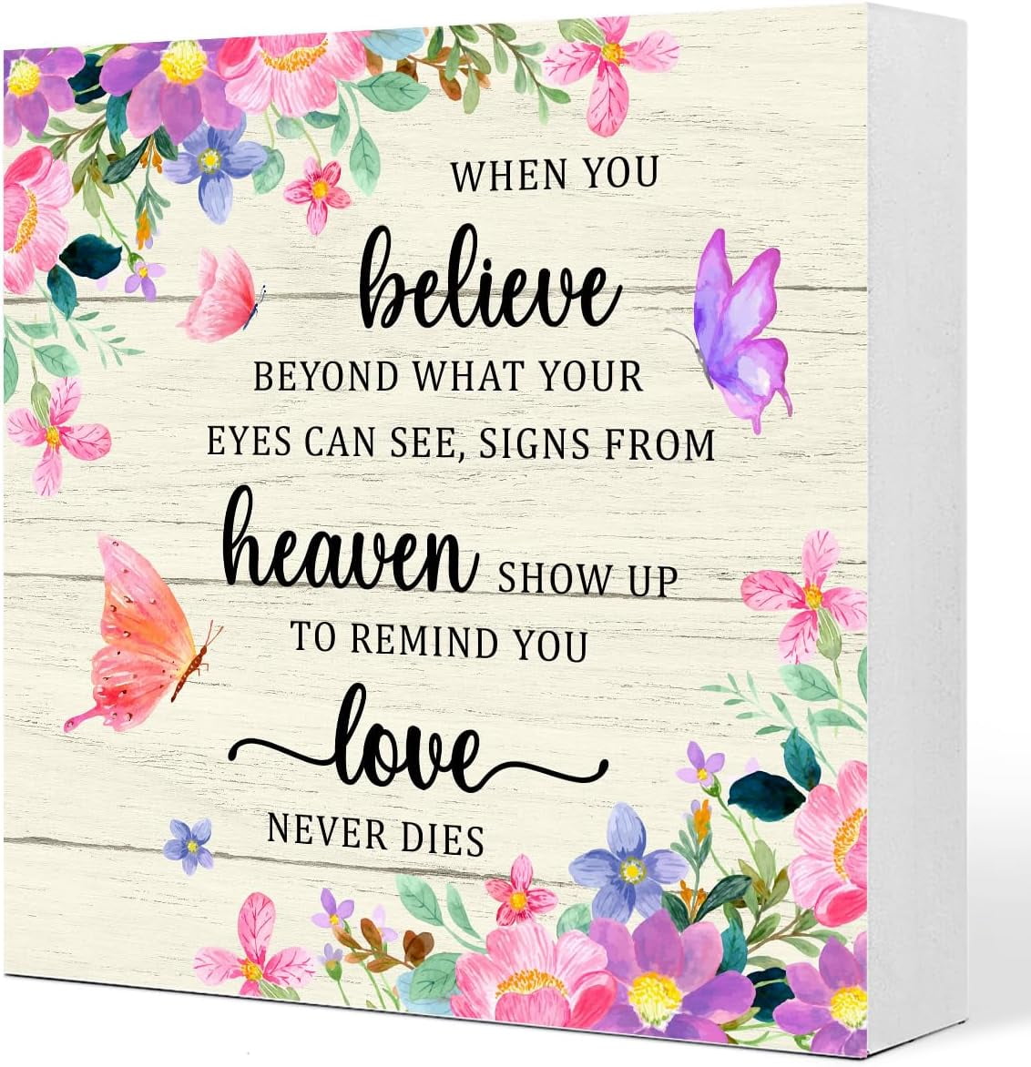 Inspirational Quotes Wooden Box Sign for Girls Bedroom Women Office ...