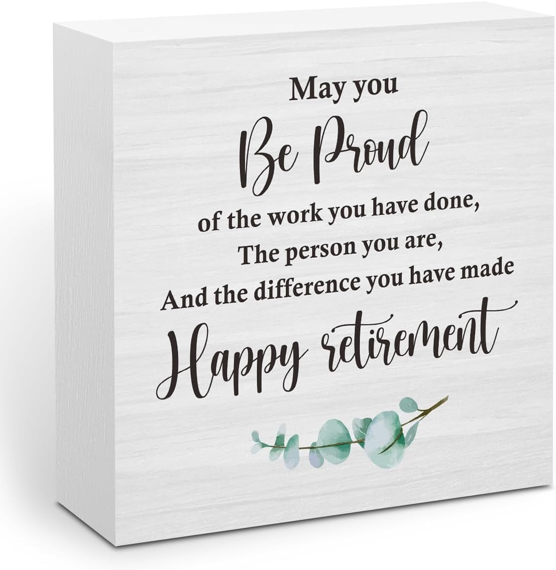 Inspirational Retirement Gifts Home Office Decor Wooden Box Sign ...