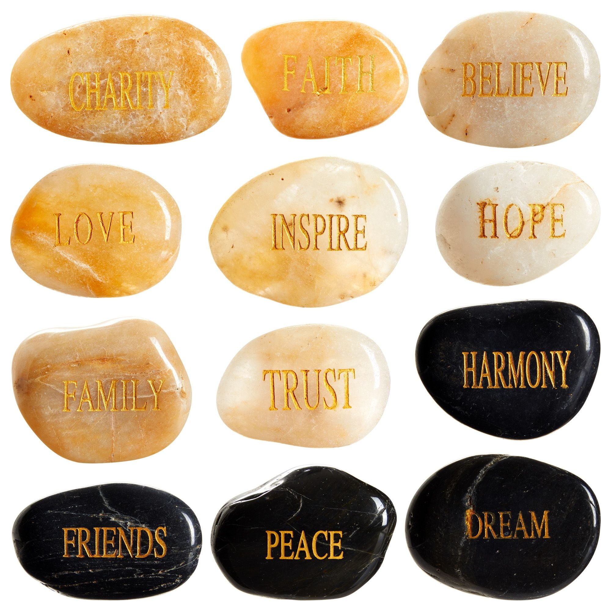Inspirational Rocks with Words, Engraved Encouragement Stones for Gifts ...