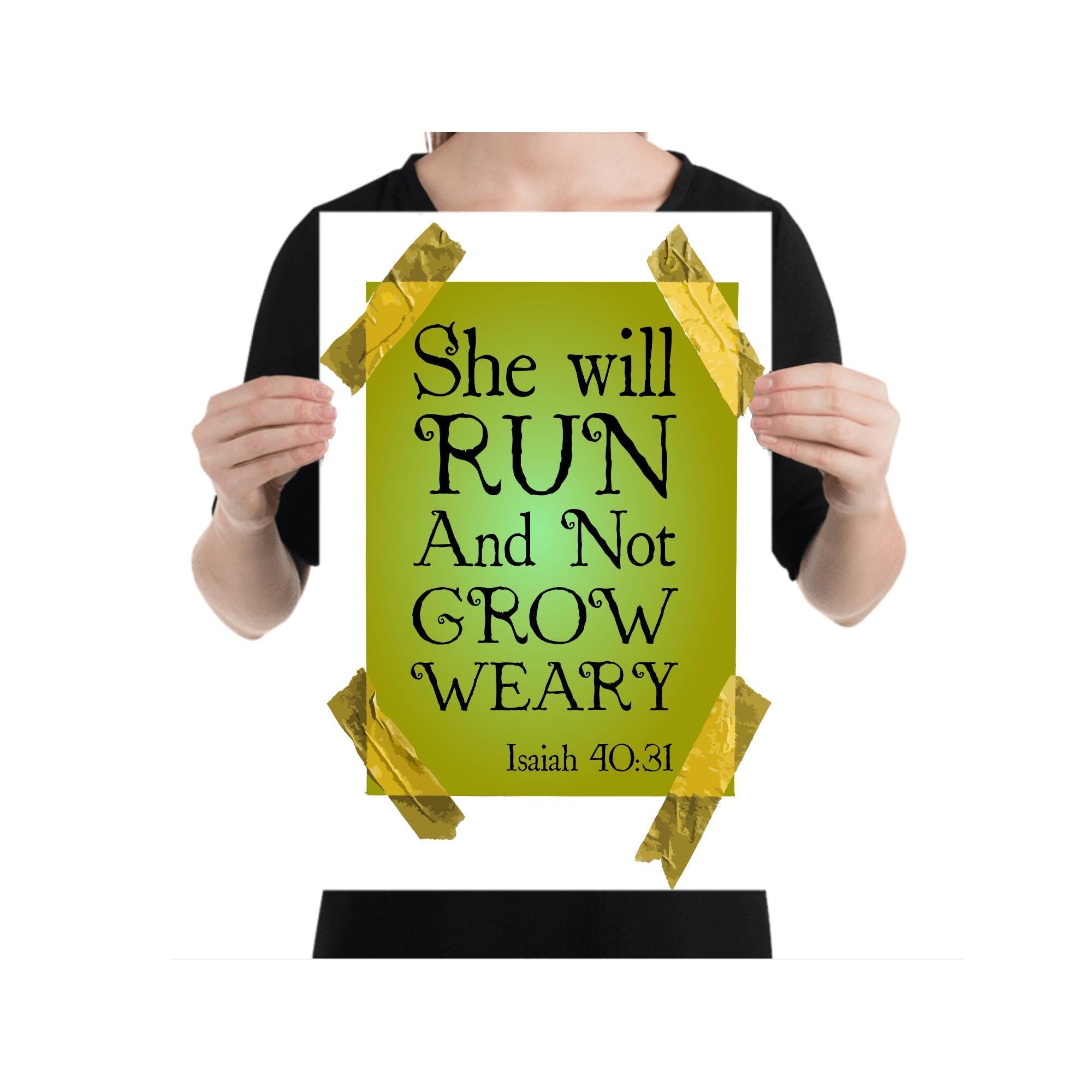Inspirational Runner Poster - Wall Decor for Runners Gift - Walmart.com