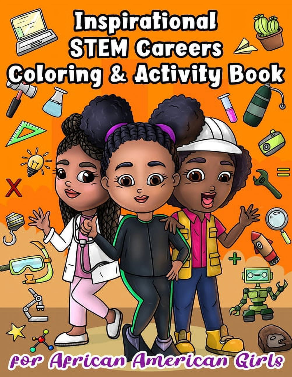 Inspirational STEM Careers Coloring and Activity Book For African ...