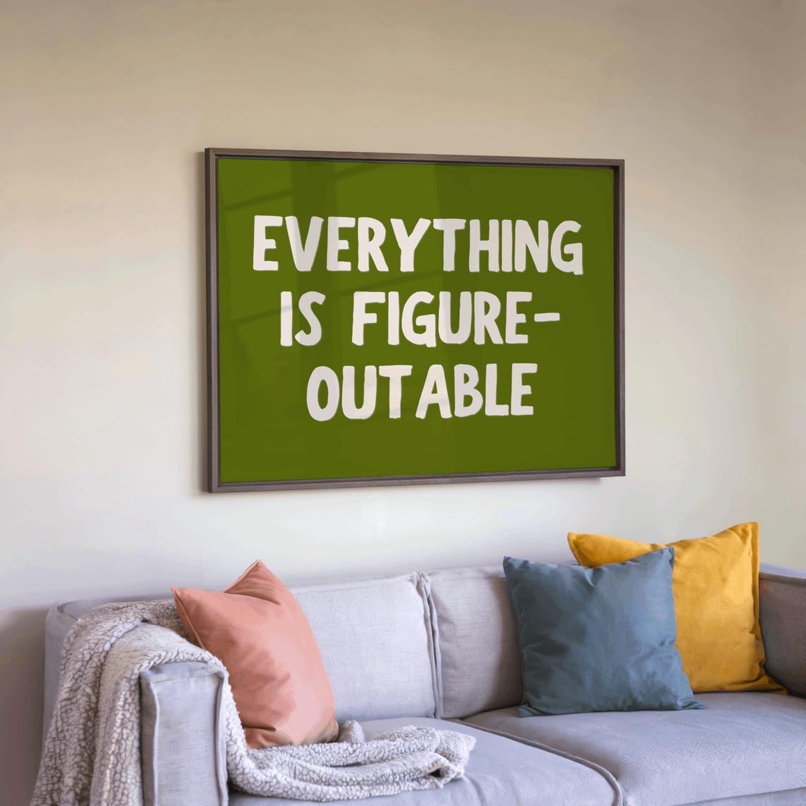 Inspirational Sage Green Quote Print, Trendy Wall Art Home Decor #166 ...
