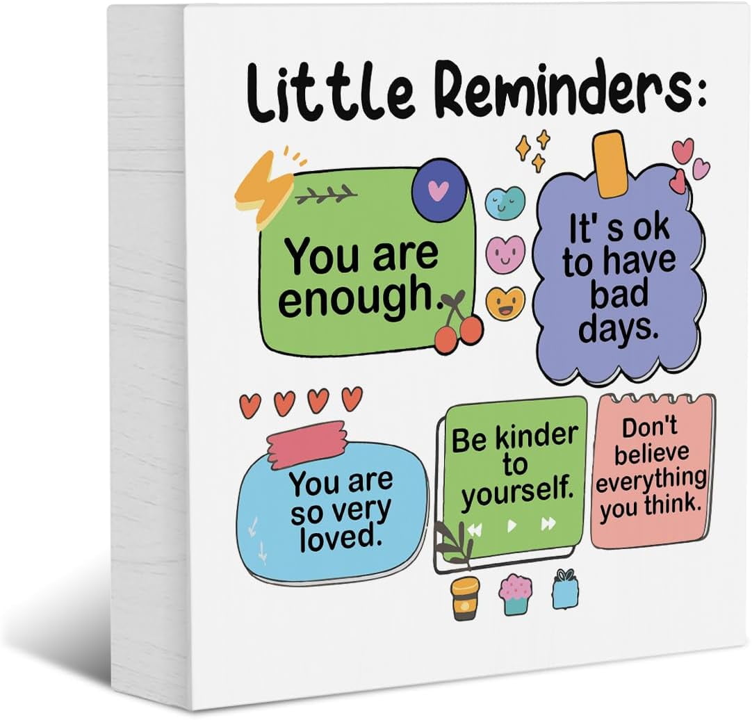 Inspirational Saying Decorative Signs Plaques Wooden Box Sign Desk ...