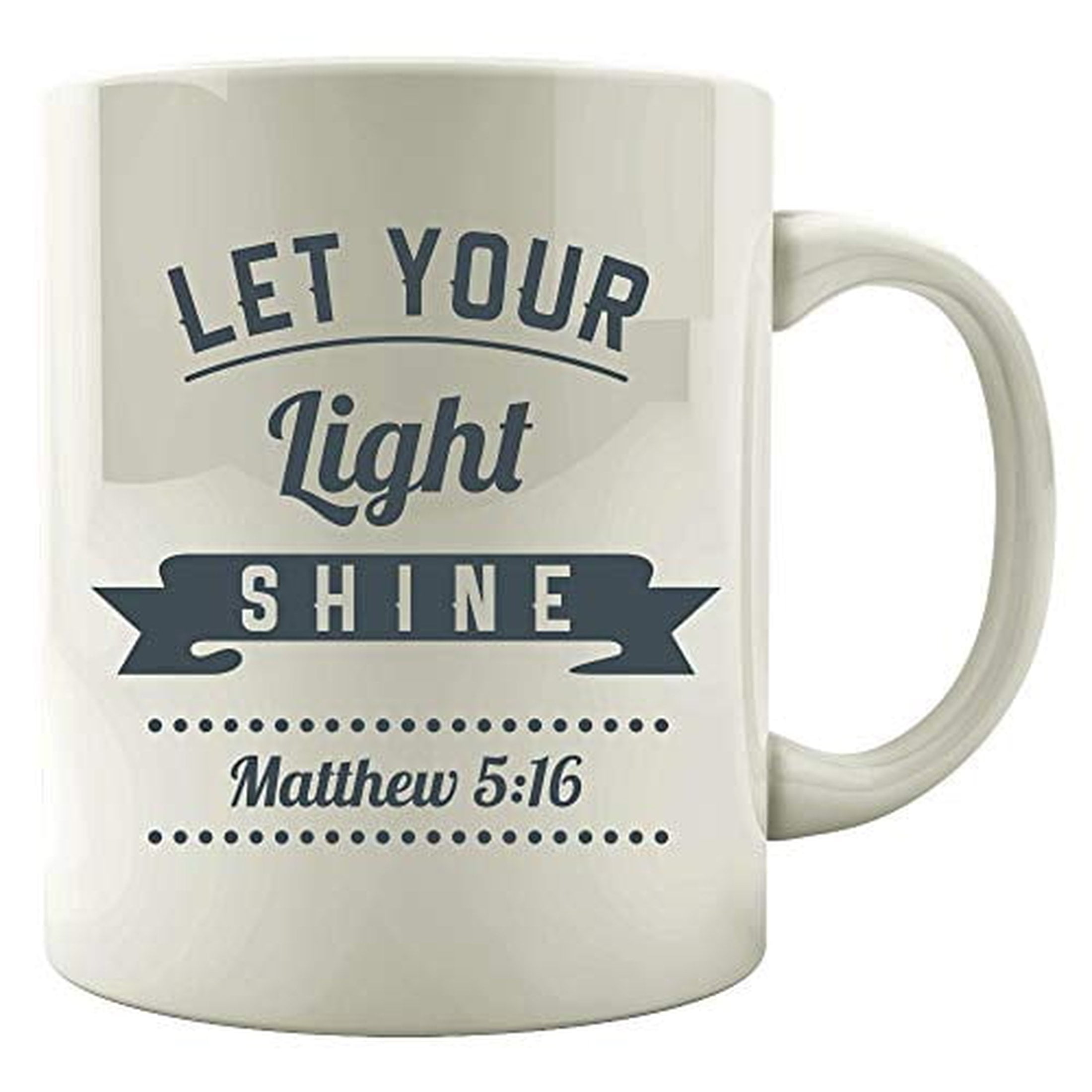 Inspirational Scripture 11 oz Coffee Mug - Let Your Light Shine White ...