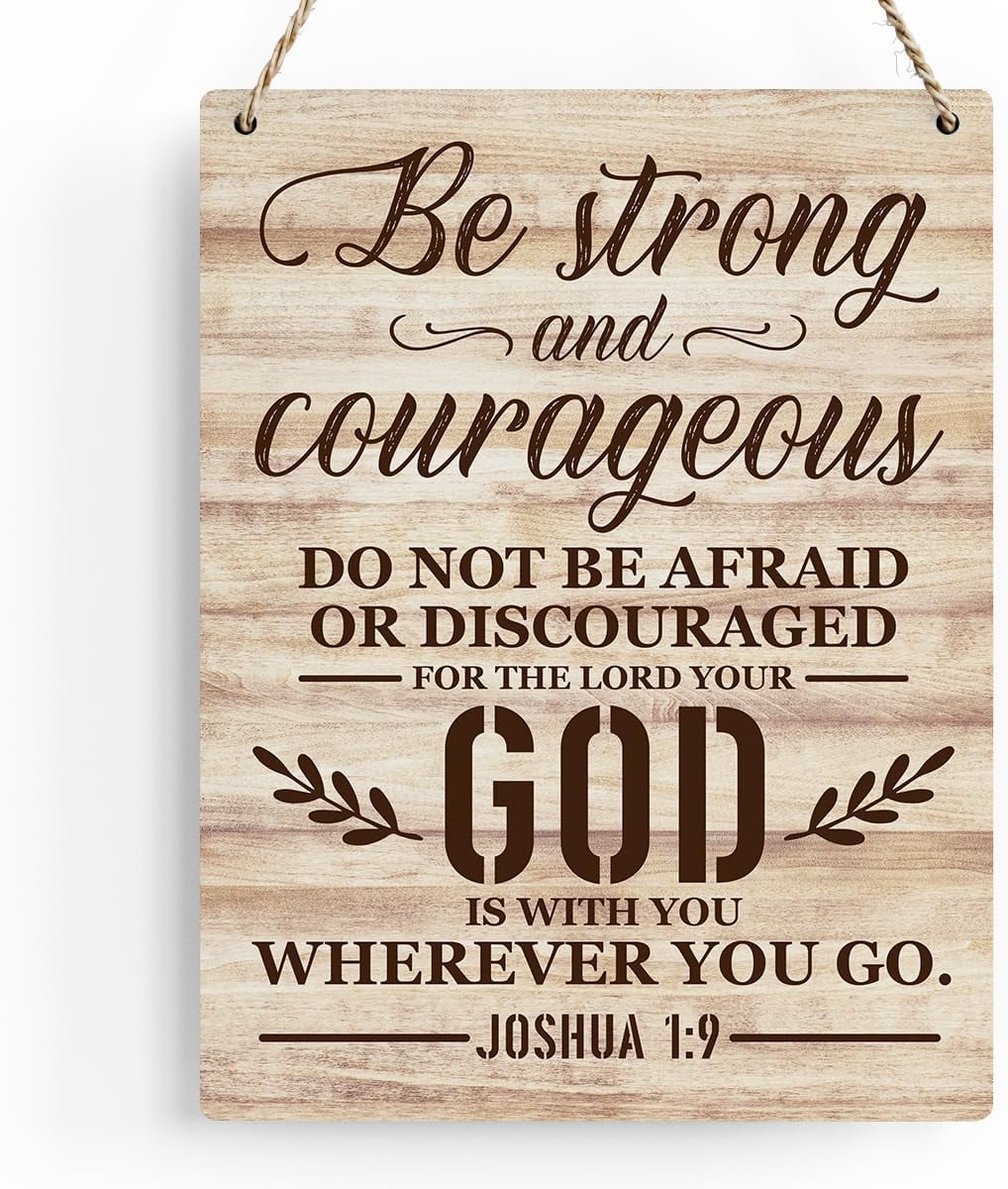Inspirational Scripture Wall Art Bible Verses Joshua 1:9 Wall Decor ...