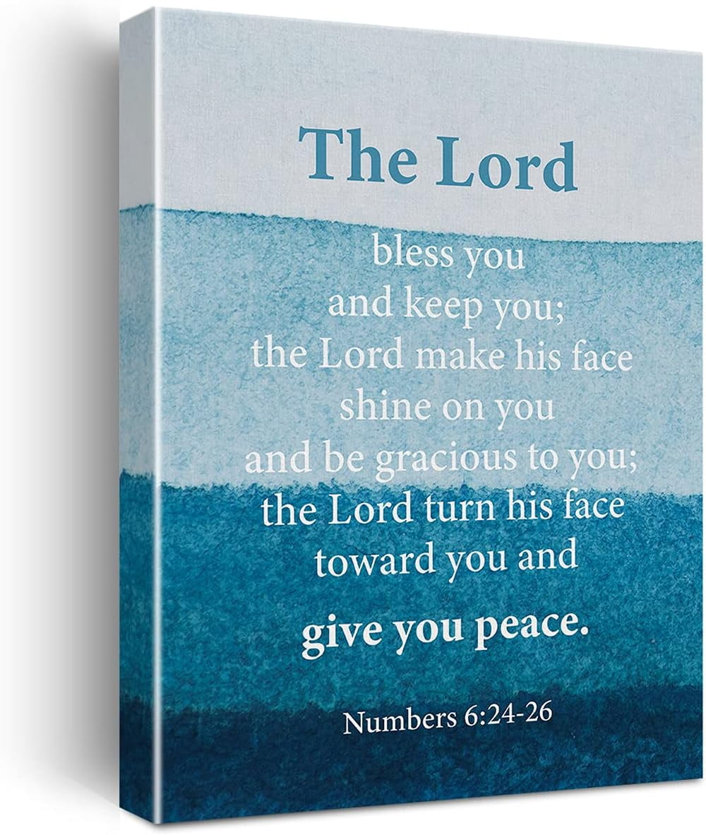 Inspirational Scripture Wall Art The Lord Bless You And Keep You Canvas ...