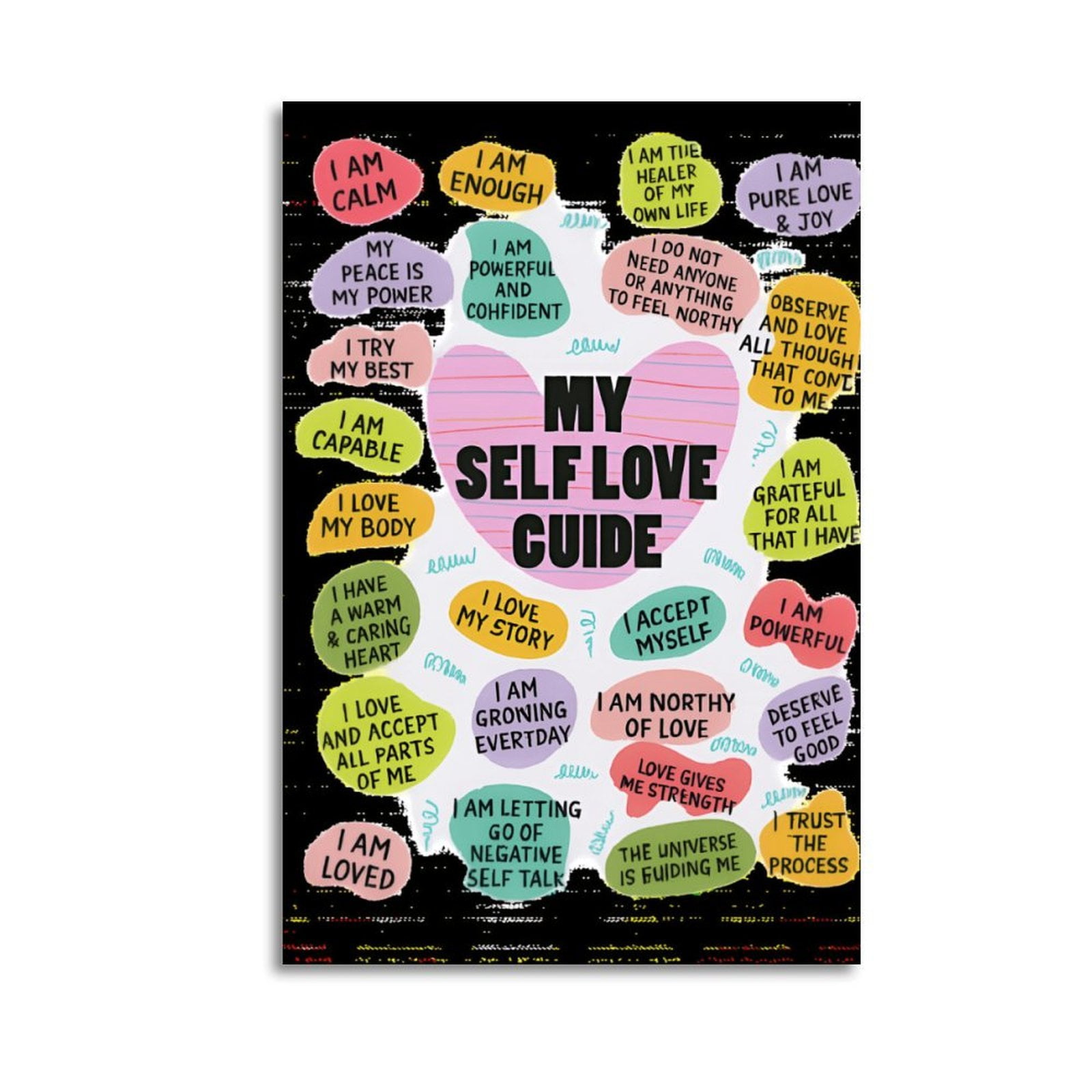 Inspirational Self Love Poster Positive Daily Affirmations My Self Love ...