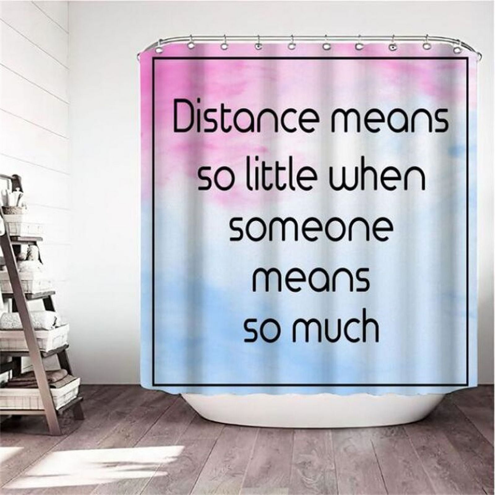 Inspirational Shower Curtains Quotes Aphorisms Ocean Retro City Nature ...