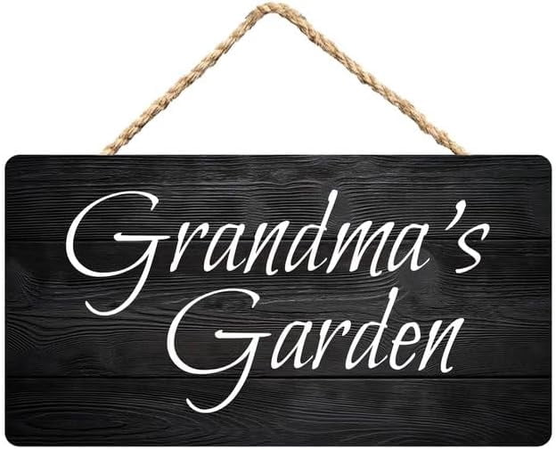 Inspirational Sign - Grandma'S Garden - Wooden Hanging Sign Plaque ...
