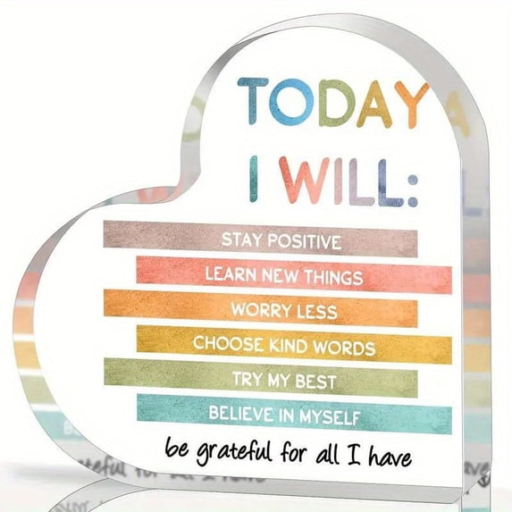 [Inspirational Sign] Inspirational Acrylic Positive Affirmations Sign ...