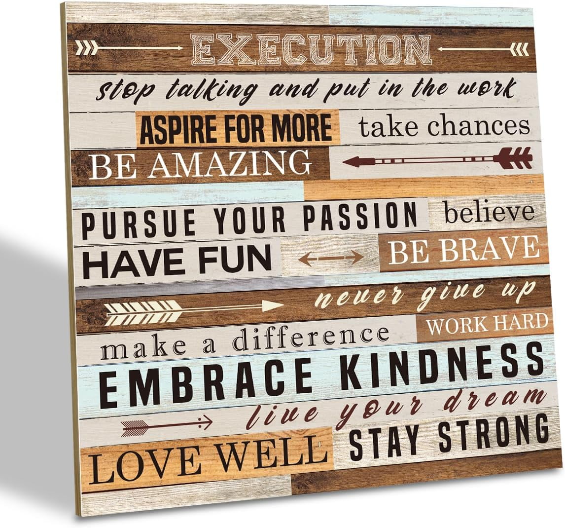 Inspirational Sign, Office Decor, Wood Plaque Table Art Sign 7x7 Inch ...