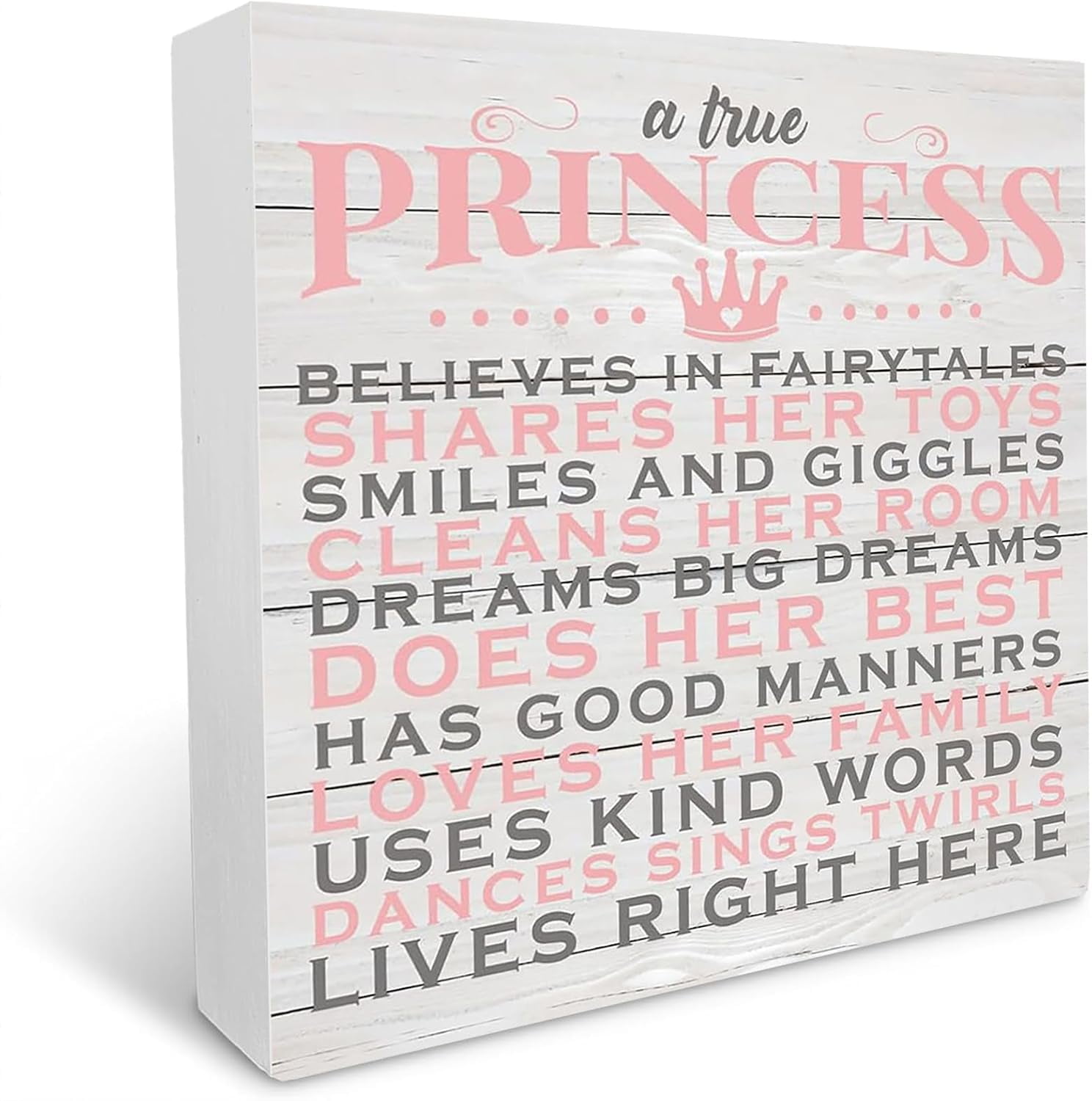 Inspirational Sign Princess Room Decor Baby Girl Room Decor Wood Plaque ...