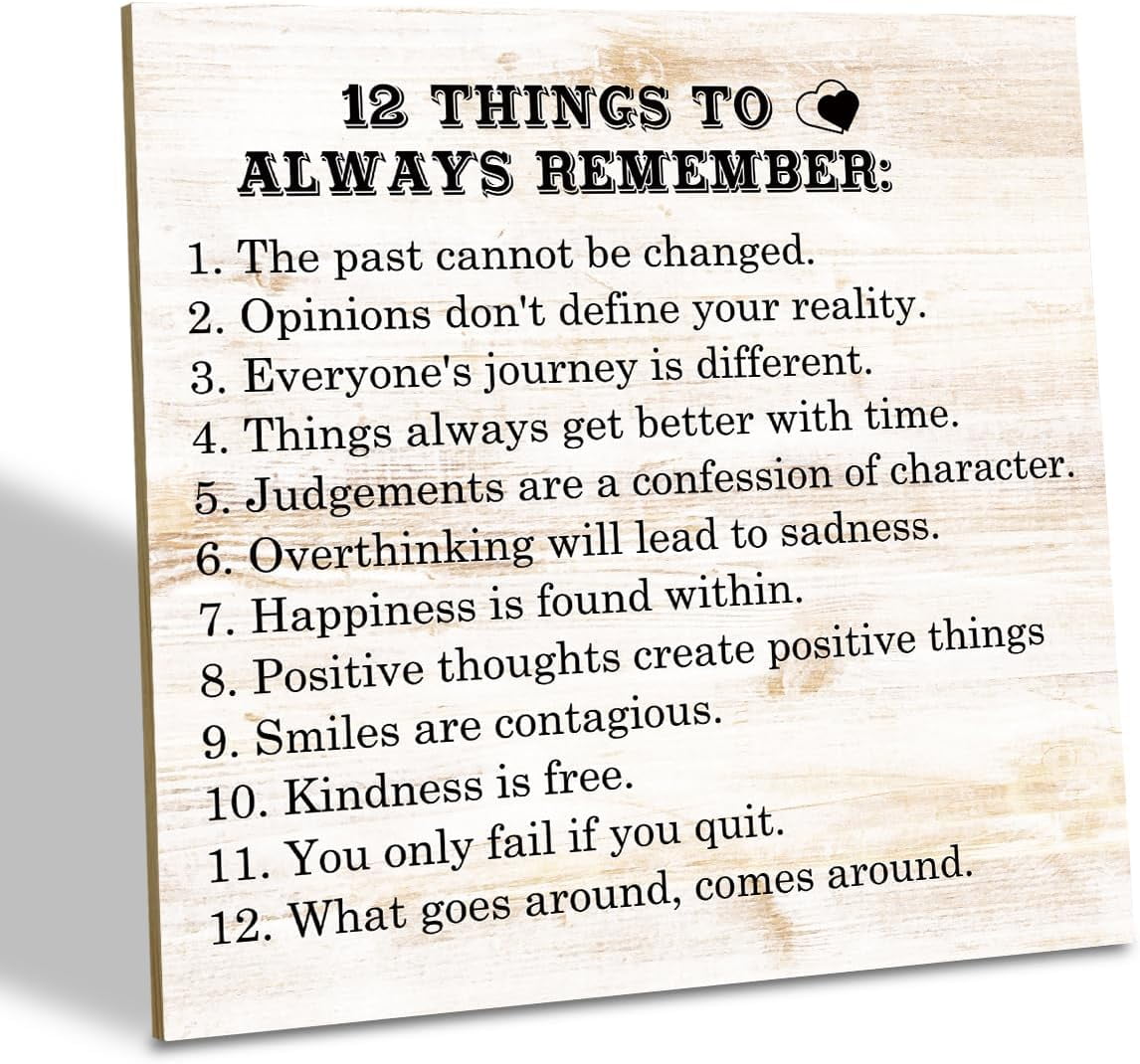 Inspirational Sign Wood Plaque Table Art Sign 6.2 * 6.8inch Positive ...