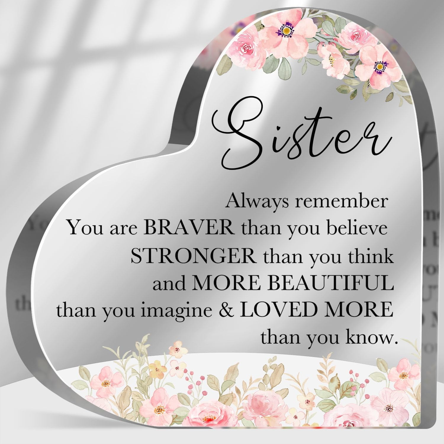 Inspirational Sister Gifts Acrylic for Women You Are Brave Strong ...