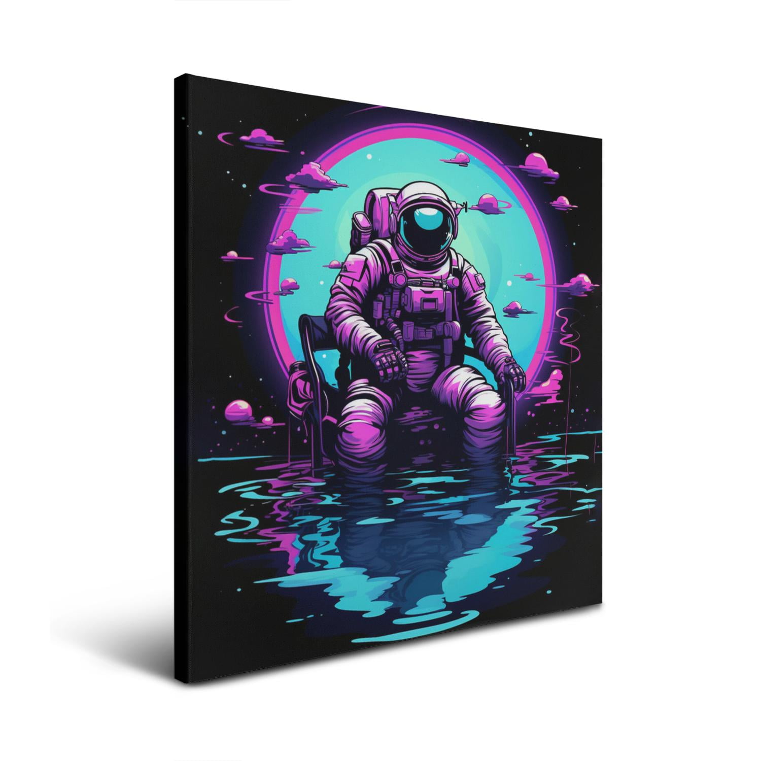 Inspirational Space Fun Fantasy Spaceman Wall Art - Funny Space Canvas ...