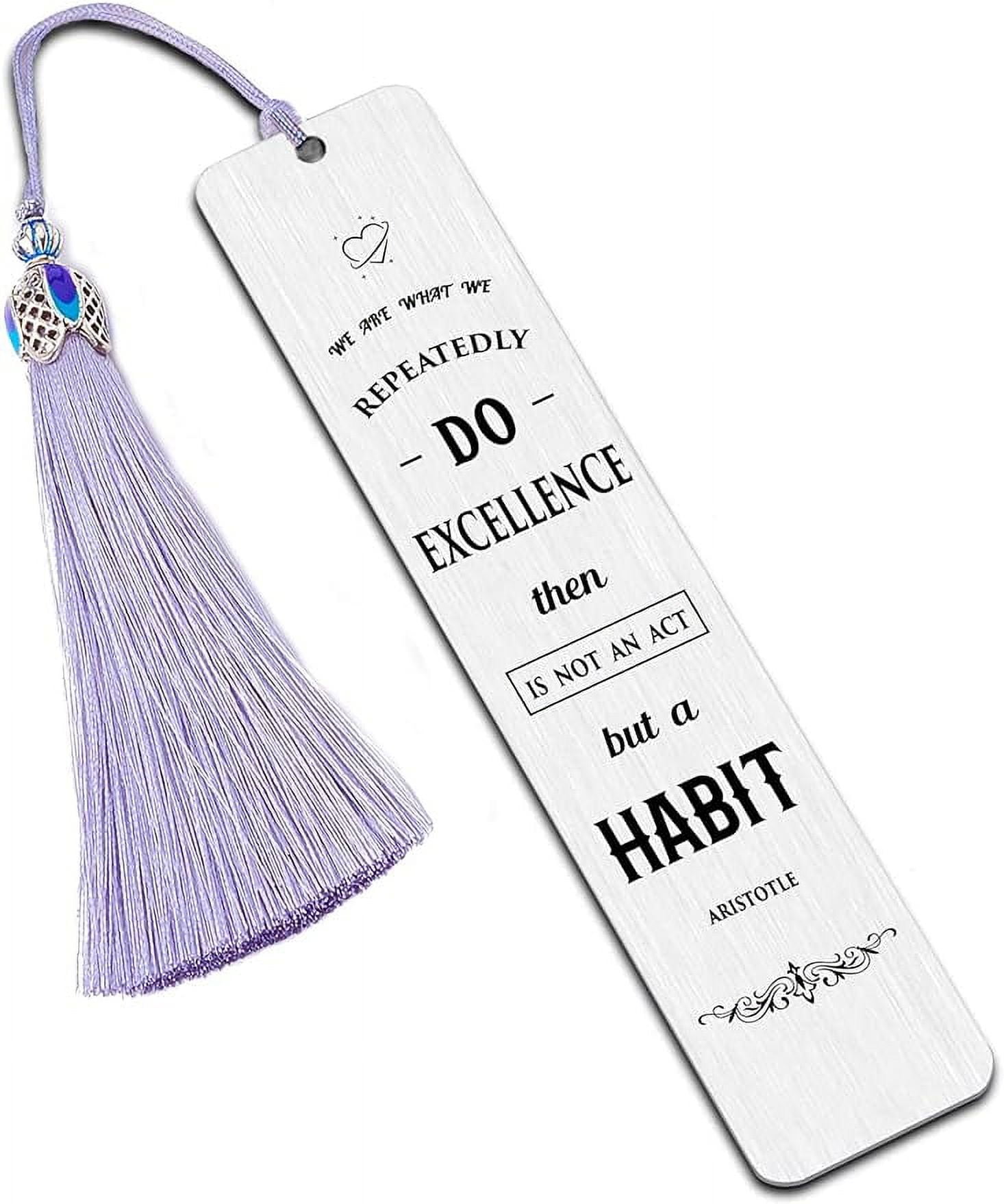 Inspirational Stainless Steel Bookmarks - We are What We Repeatedly Do ...