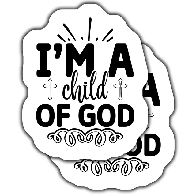 Inspirational Sticker, I'M A Child Of God Sticker, Faith Based Decal ...