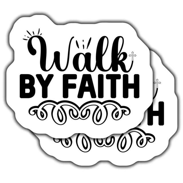 Inspirational Sticker, Walk By Faith Stickers, Motivational Decals ...
