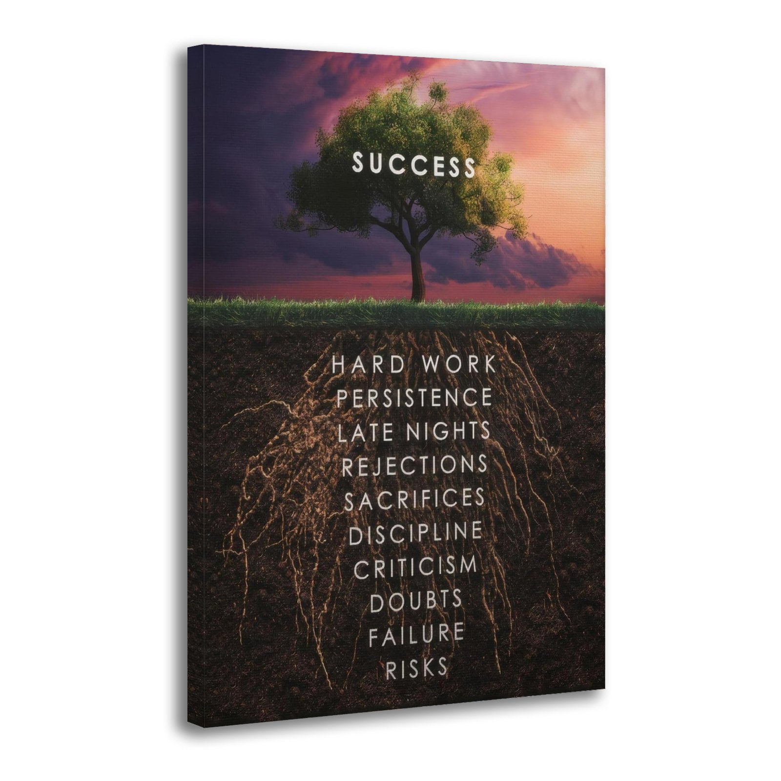 Inspirational Success Motivational Roots of Success Tree Poster Cool ...