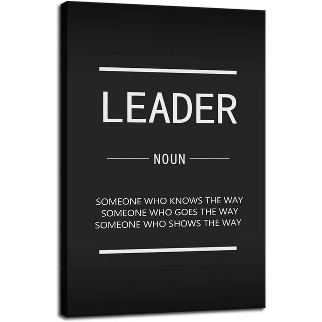 Inspirational Success Painting Poster Leader Noun Inspirational Canvas ...