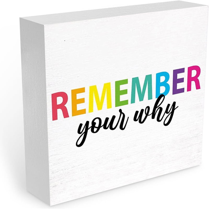 Inspirational Table Sign Remember Your Why Ceramic Table Sign Plaque ...