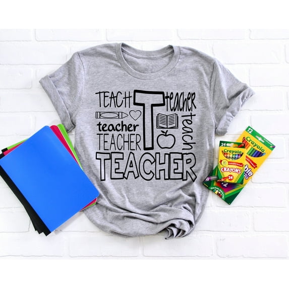 Inspirational Teacher Shirts, Teach Love Inspire Shirt, Back To School ...
