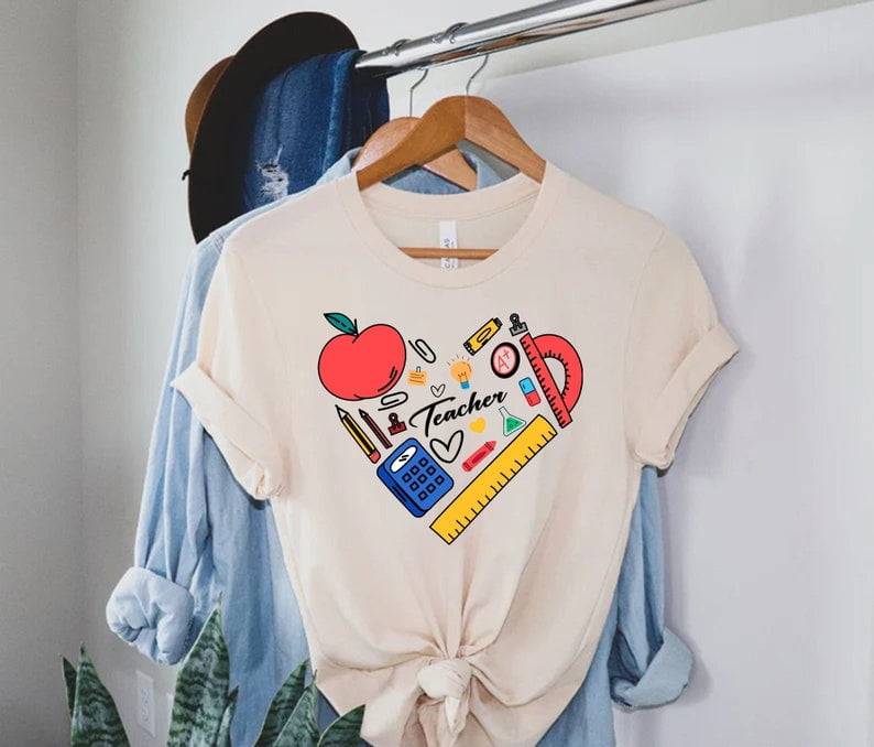 Inspirational Teacher Shirts, Teach Love Inspire Shirt, Back To School ...