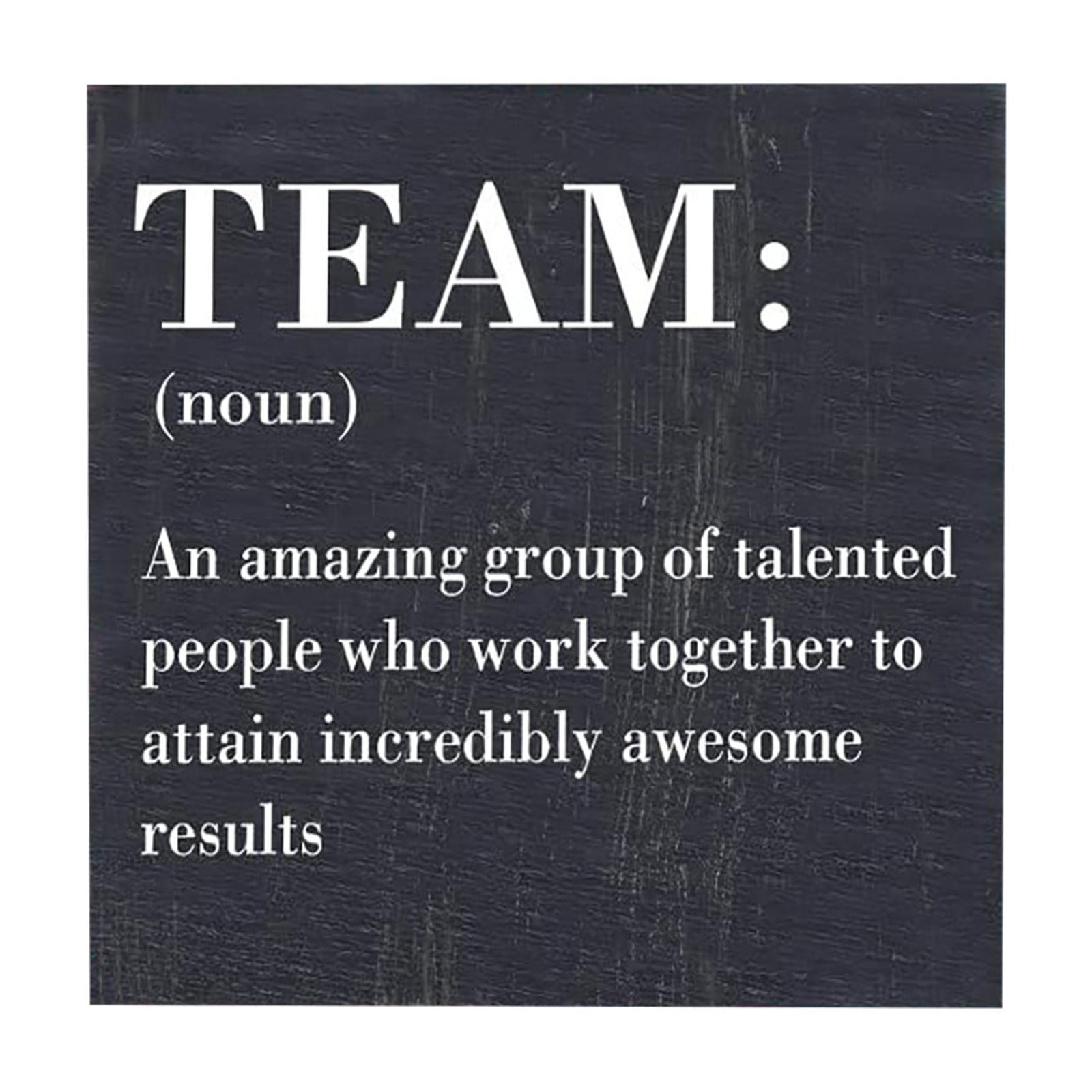 Inspirational Team Noun Office Decor Desk Decor Wooden Box Sign Rustic ...