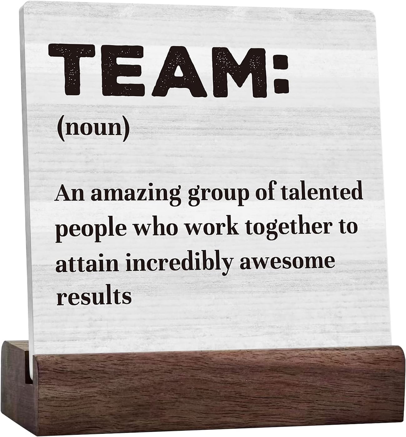 Inspirational Team Noun Office Desk Decor Teamwork Ceramic Table Sign ...
