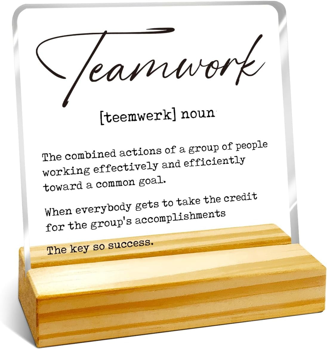 Inspirational Team Office Decor,Funny Office Acrylic Sign,Teamwork ...