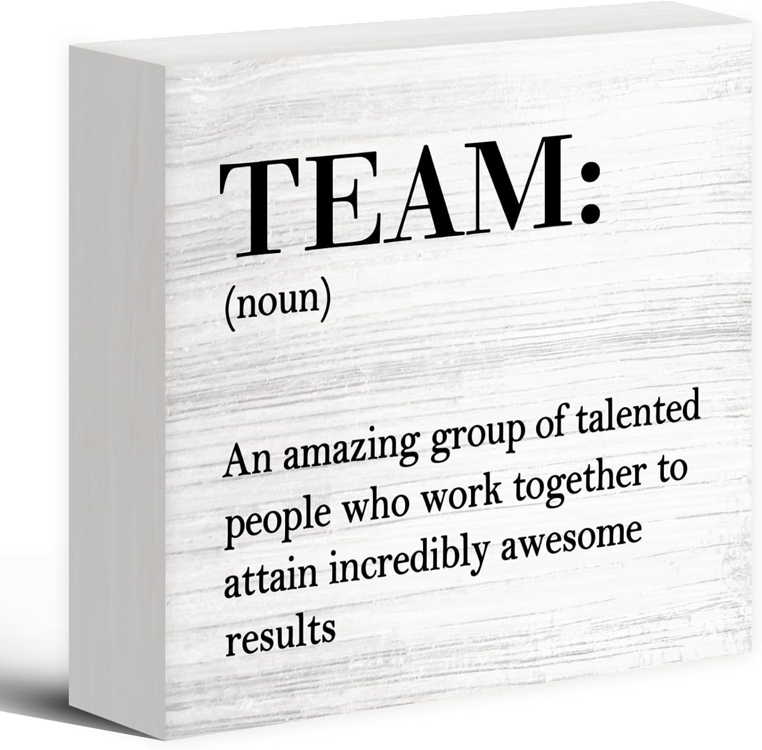 Inspirational Team Office Decor Wood Box Sign Desk Thank You ...