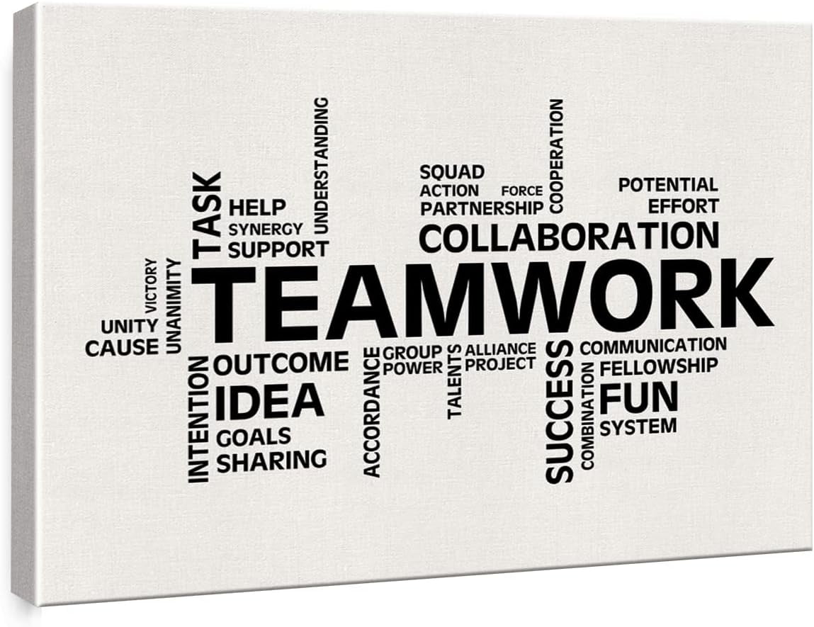 Inspirational Teamwork Canvas Wall Art Print Framed Paintings Team ...