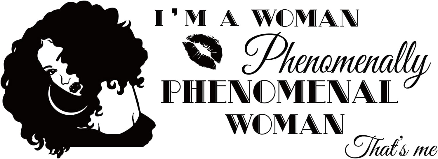 Inspirational Theme PVC Wall Sticker I am a Phenomenal Woman Quotes ...