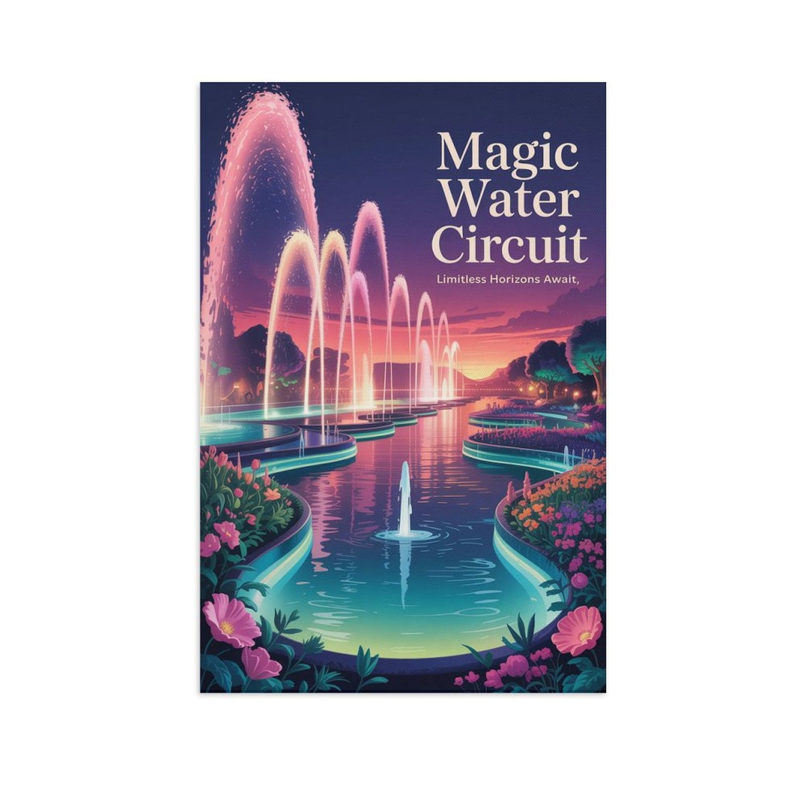Inspirational Travel Poster Magic Water Circuit Motivational Wall Art ...
