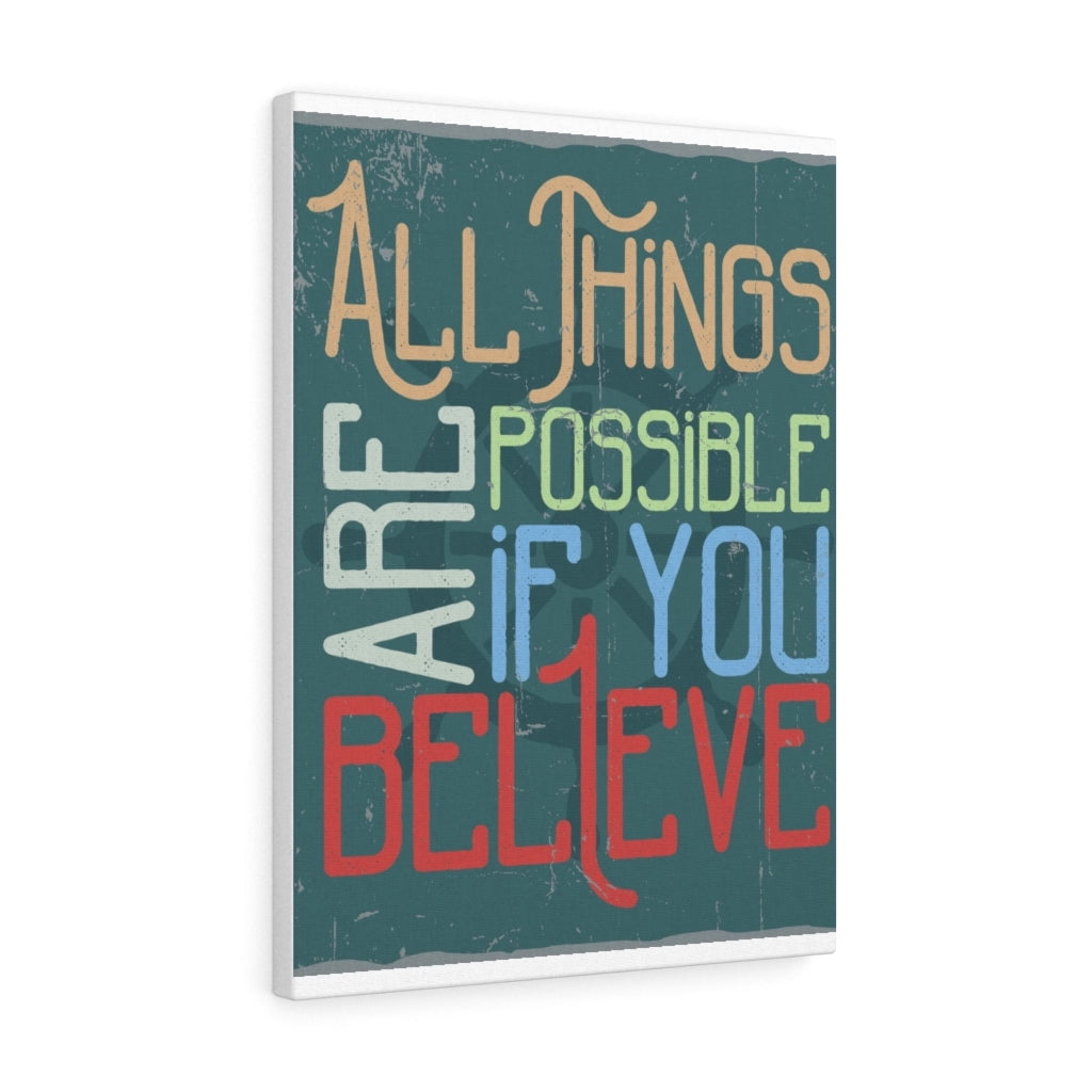 Inspirational Wall Art All Things Are Possible Wall Art Motivational ...