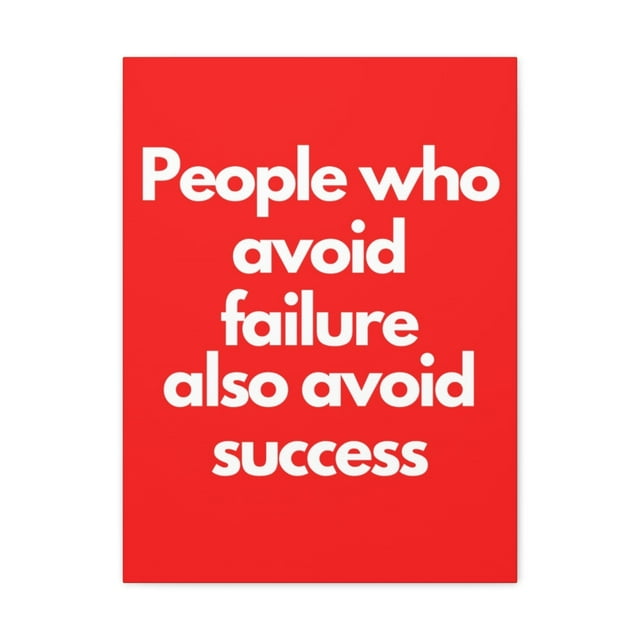 Inspirational Wall Art Avoid Failure Avoid Success Motivation Wall ...