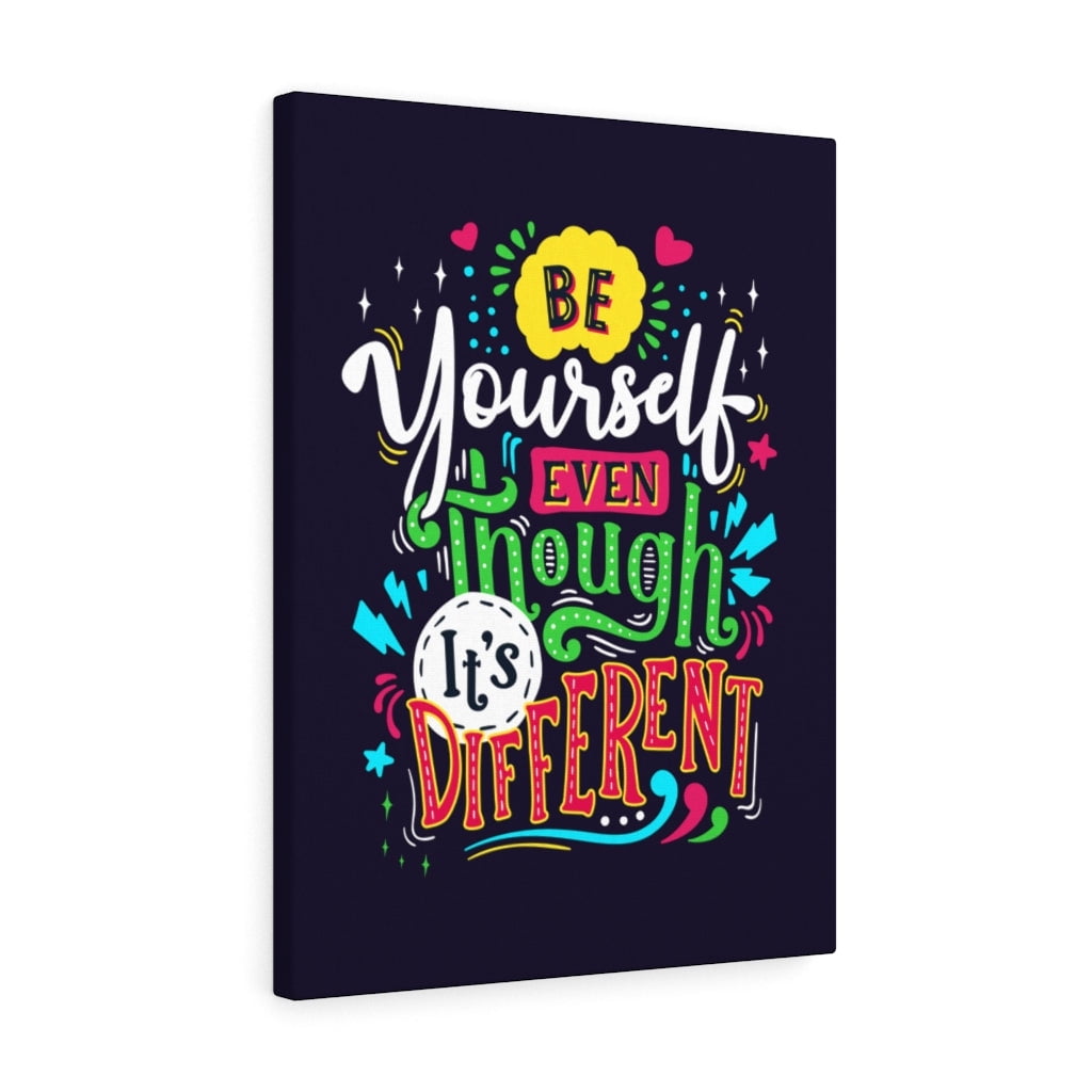 Inspirational Wall Art Be Yourself Colors Wall Art Motivational Motto ...